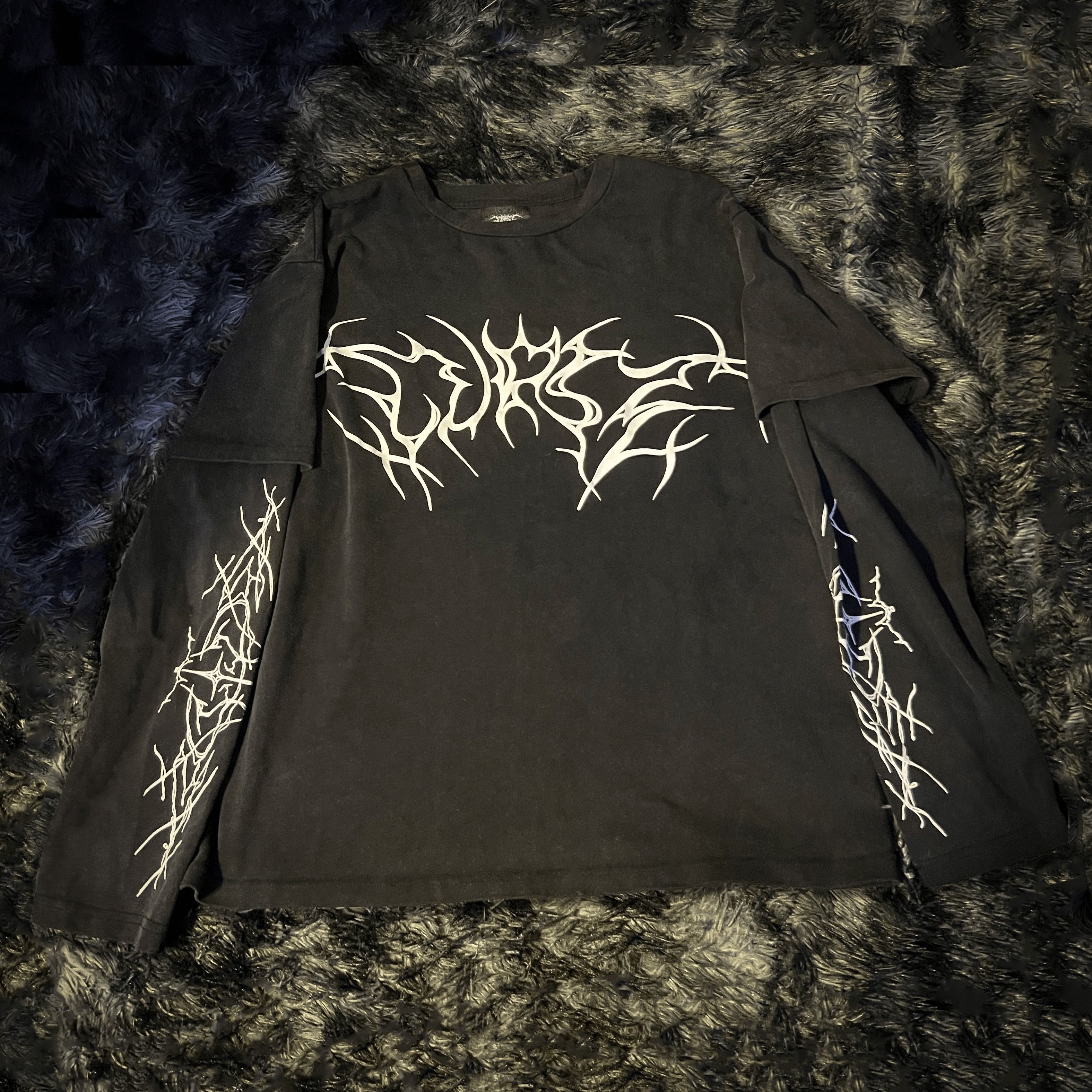 Other × Streetwear Only Curse Double Layered "Blade" Metal Long Sleeve ...
