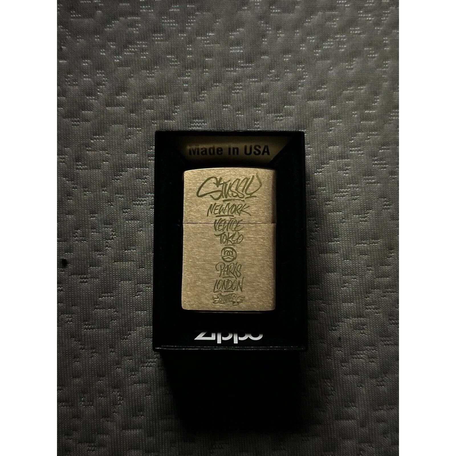 Born X Raised × Zippo Born x Raised Stussy Zippo Lighter Brass Brand ...