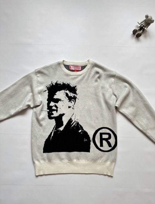 Joy Division Joy Divizn Viz Brad Pitt Knit Fight Club Sweater White ...