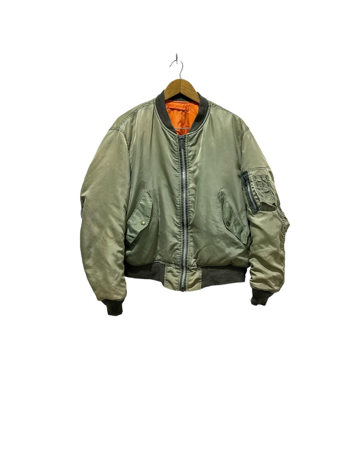 Alpha Industries × Vintage VTG 90’s Alpha Industries MA-1 Flight Jacket Design | Grailed