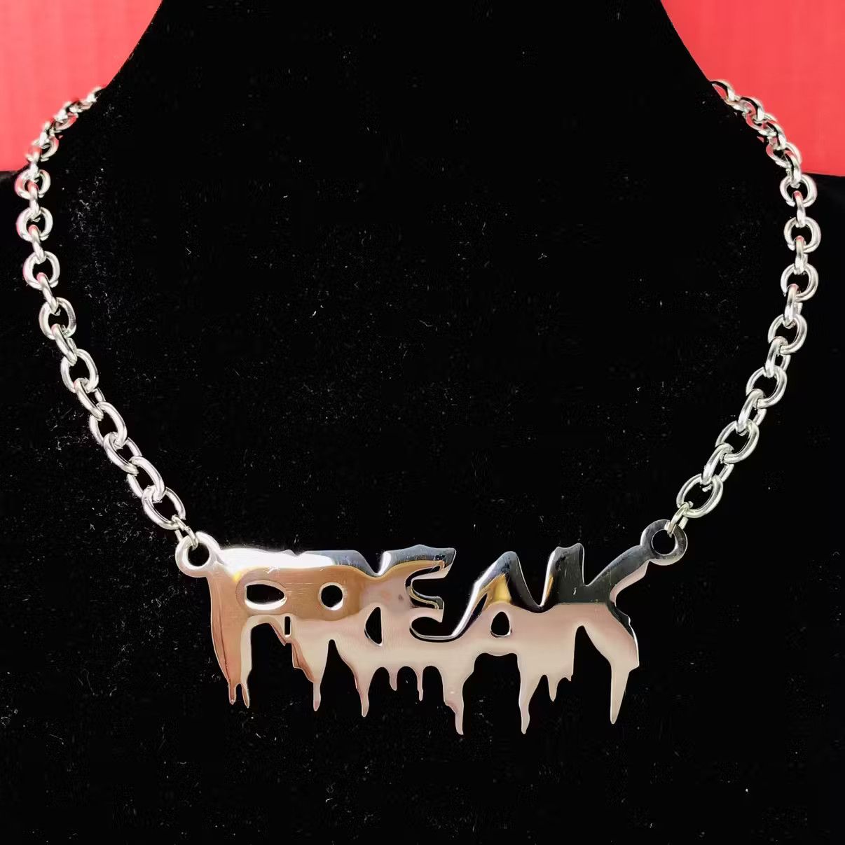 Rockers FREAK word alphabet letter chain Choker | Grailed