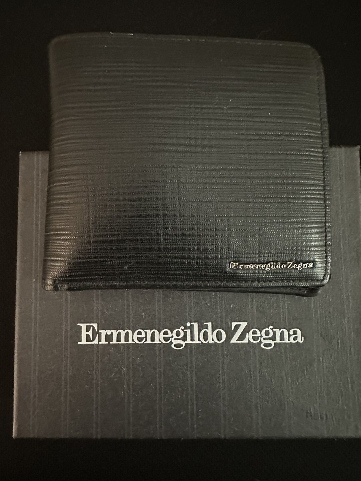 Ermenegildo Zegna Zegna bifold Wallet - Black Calfskin | Grailed