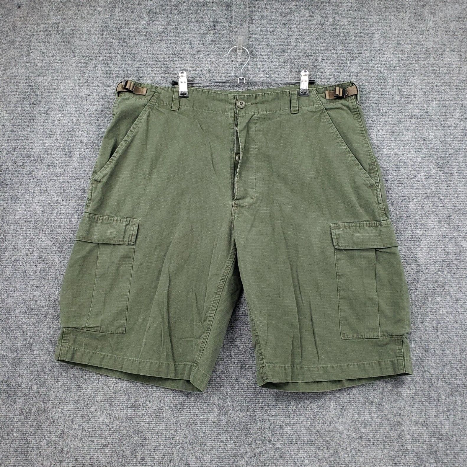 Vintage Mil Tec Cargo Shorts Men XL Green Ripstop Paratrooper Military ...