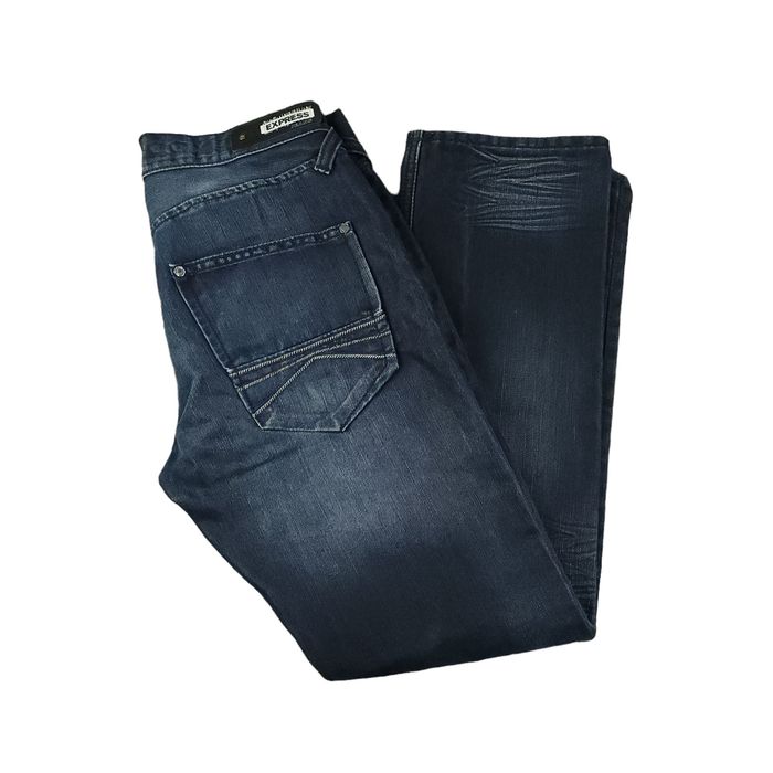 Express Express Rocco Slim Fit Straight Leg Low Rise Y2K Button Fly ...