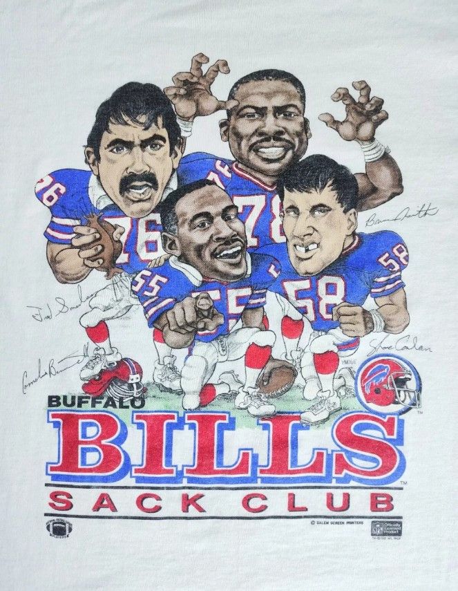 NFL × Salem Sportswear × Vintage Vintage Buffalo Bills "Sack Club" 1987 ...