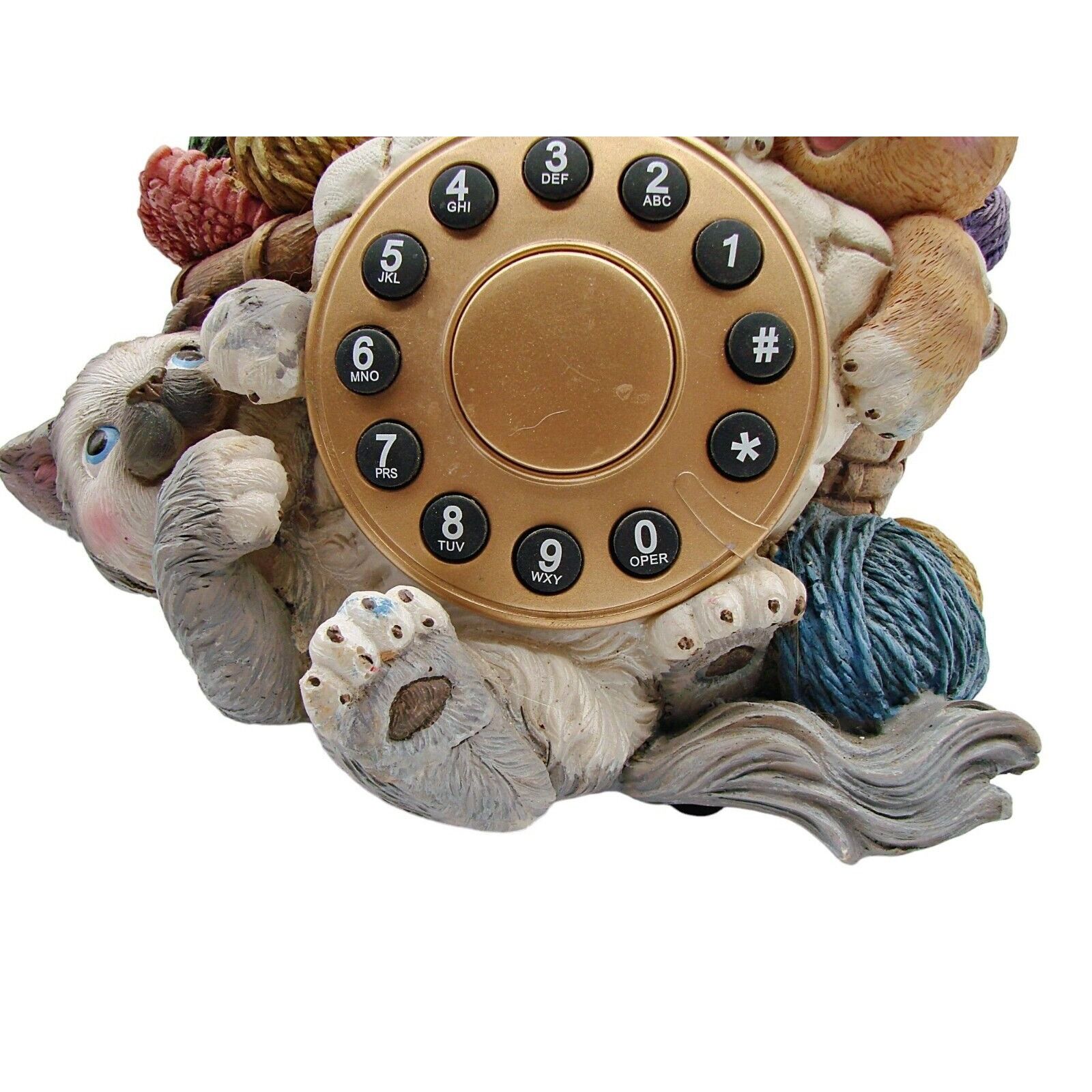 Other × Vintage Vintage Kitten Yarn Phone Landline Telephone Novelty ...