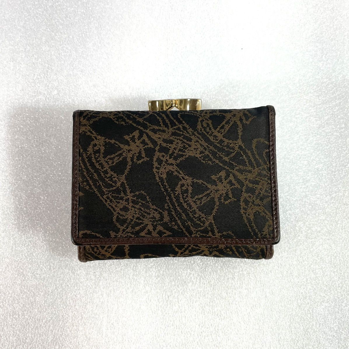 Vivienne Westwood Satin Monogram Leather Frame Wallet | Grailed