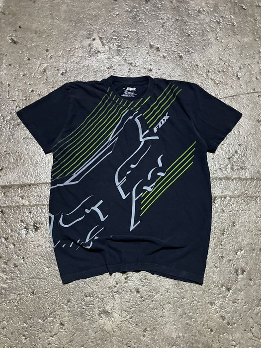 Vintage Crazy Y2K Fox Racing Grunge Skater Tee Shirt JNCO Unique | Grailed