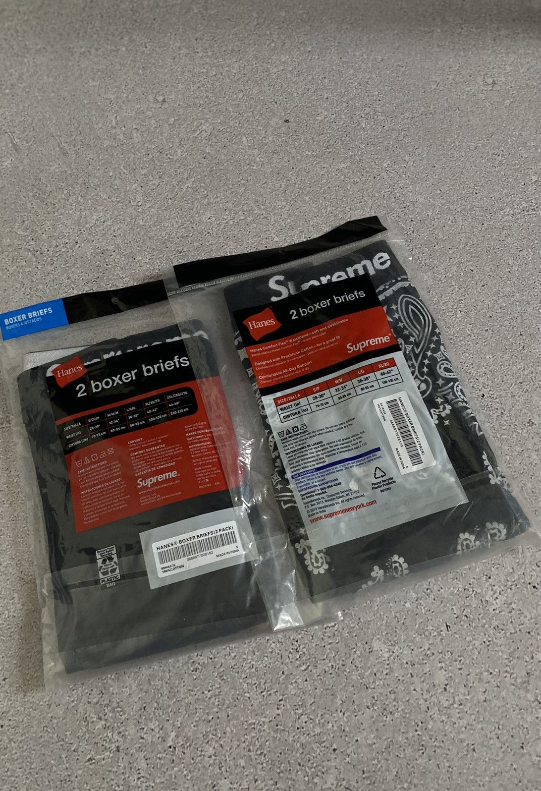 Streetwear × Supreme 2 Pairs 2 Colors Supreme Boxer Briefs Pink Leopard ...