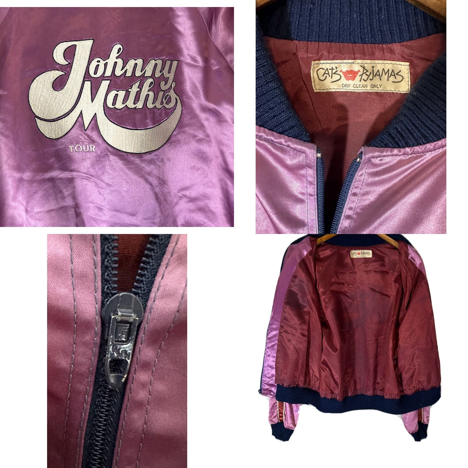 Vintage Johnny Mathis Mens Vintage Satin Jacket Medium M 70s Rare Concert Tour | Grailed