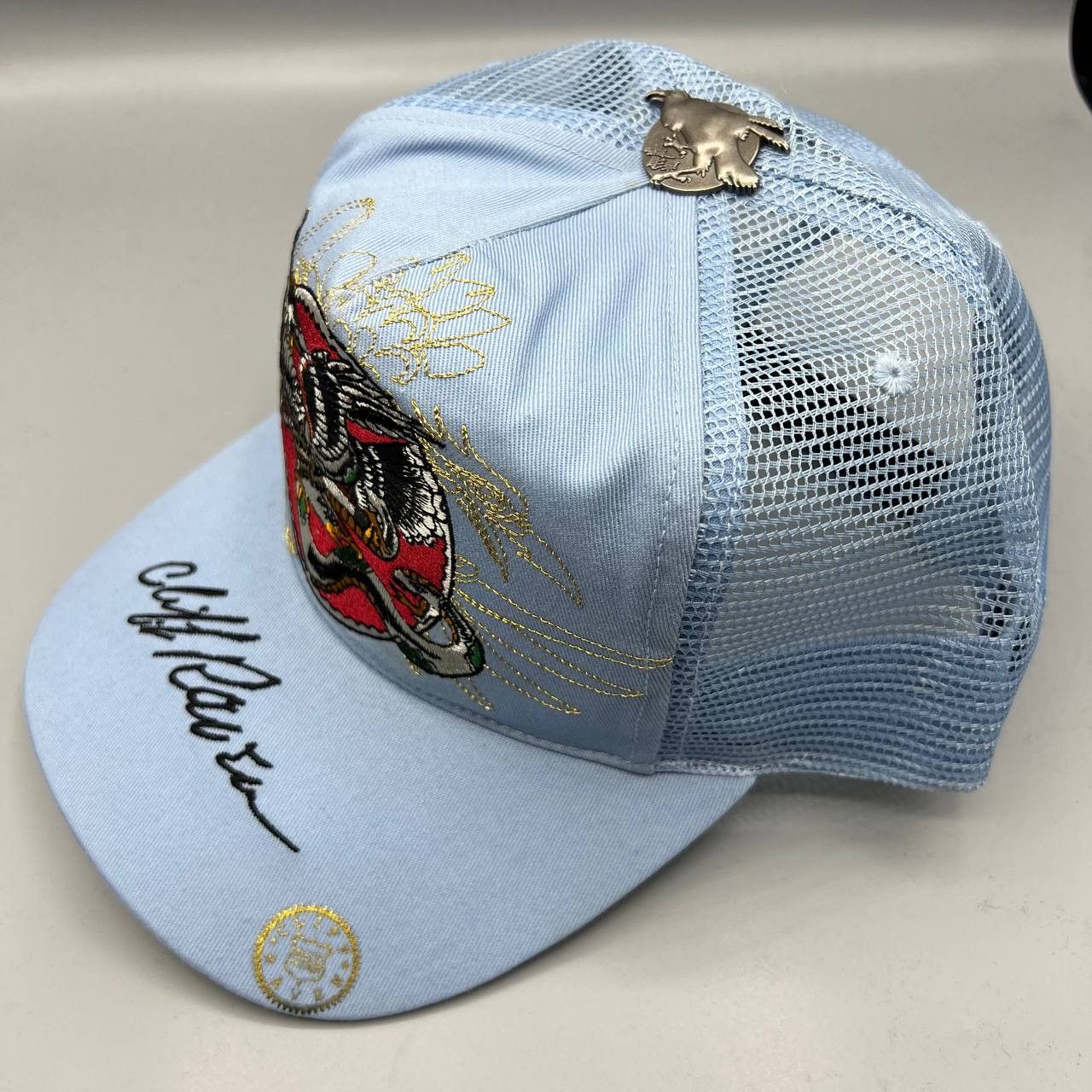 Ed Hardy Vintage Cliff Raven Hat Japanese tattoo Snap back Trucker ...