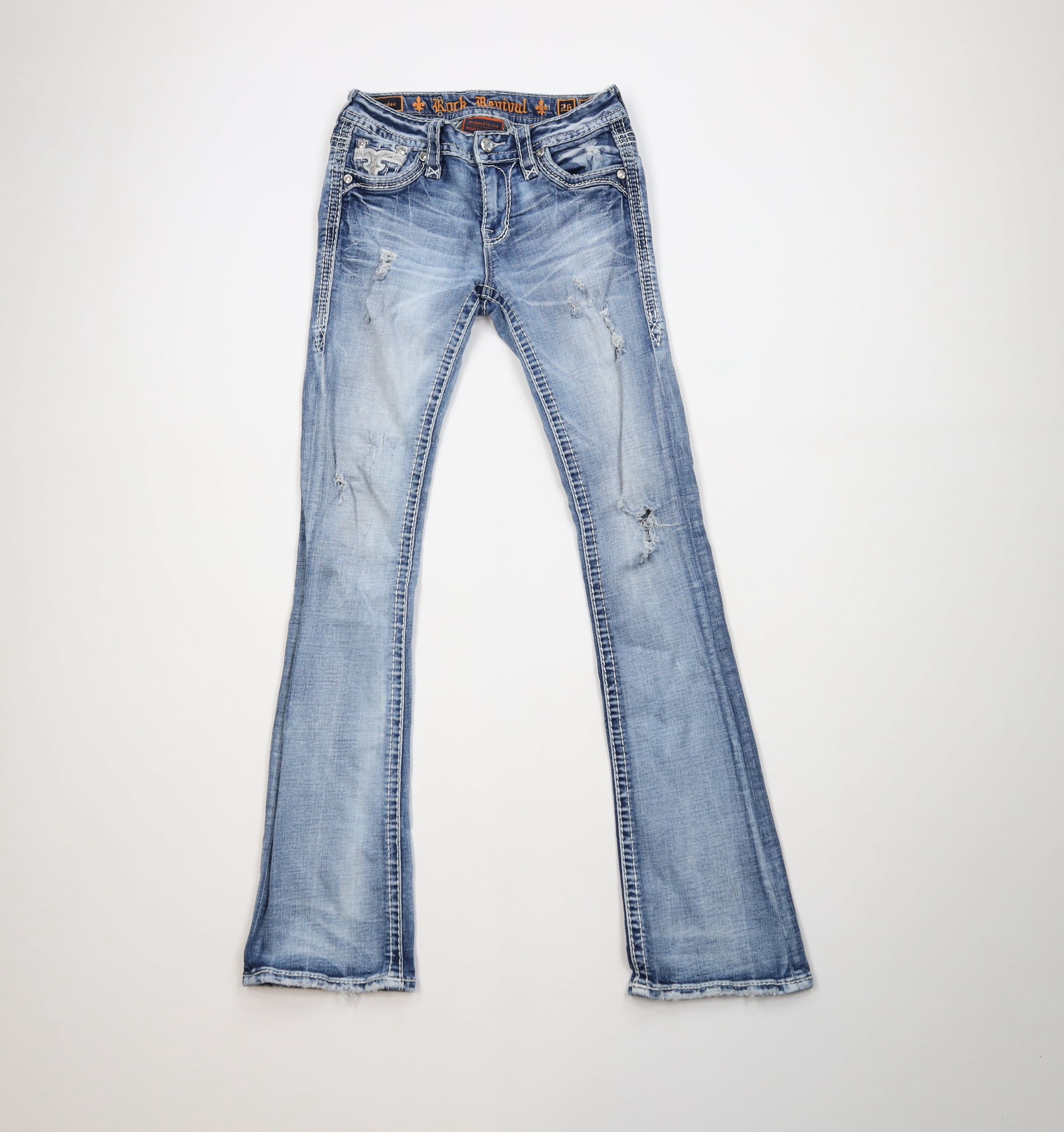 Rock Revival Rock Revival Thick Stitch Jeweled Sundee Bootcut Jeans ...