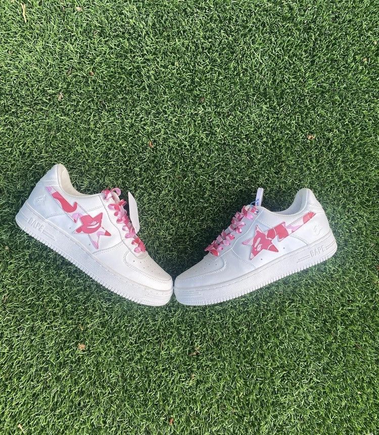 Bape ABC CAMO PINK BAPESTA | Grailed