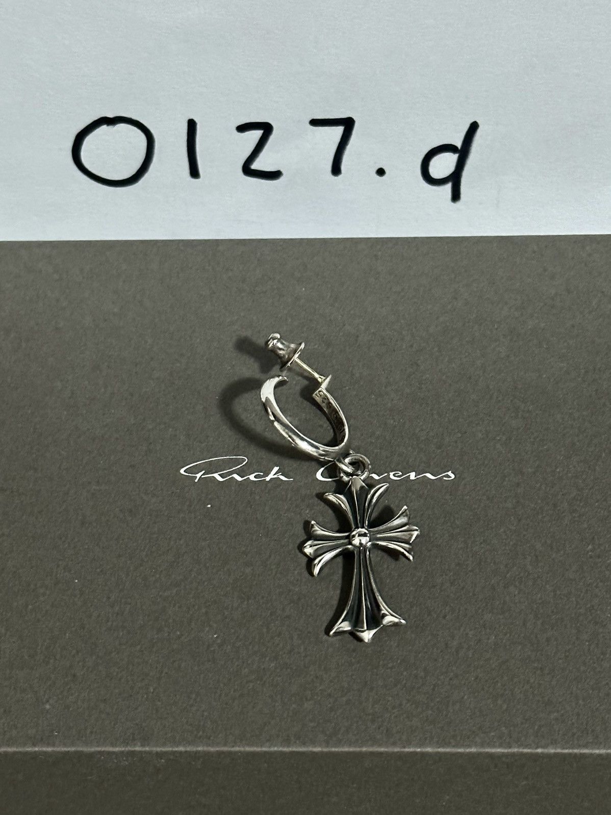 Chrome Hearts Chrome Hearts Tiny CH Cross Hoop Earring | Grailed