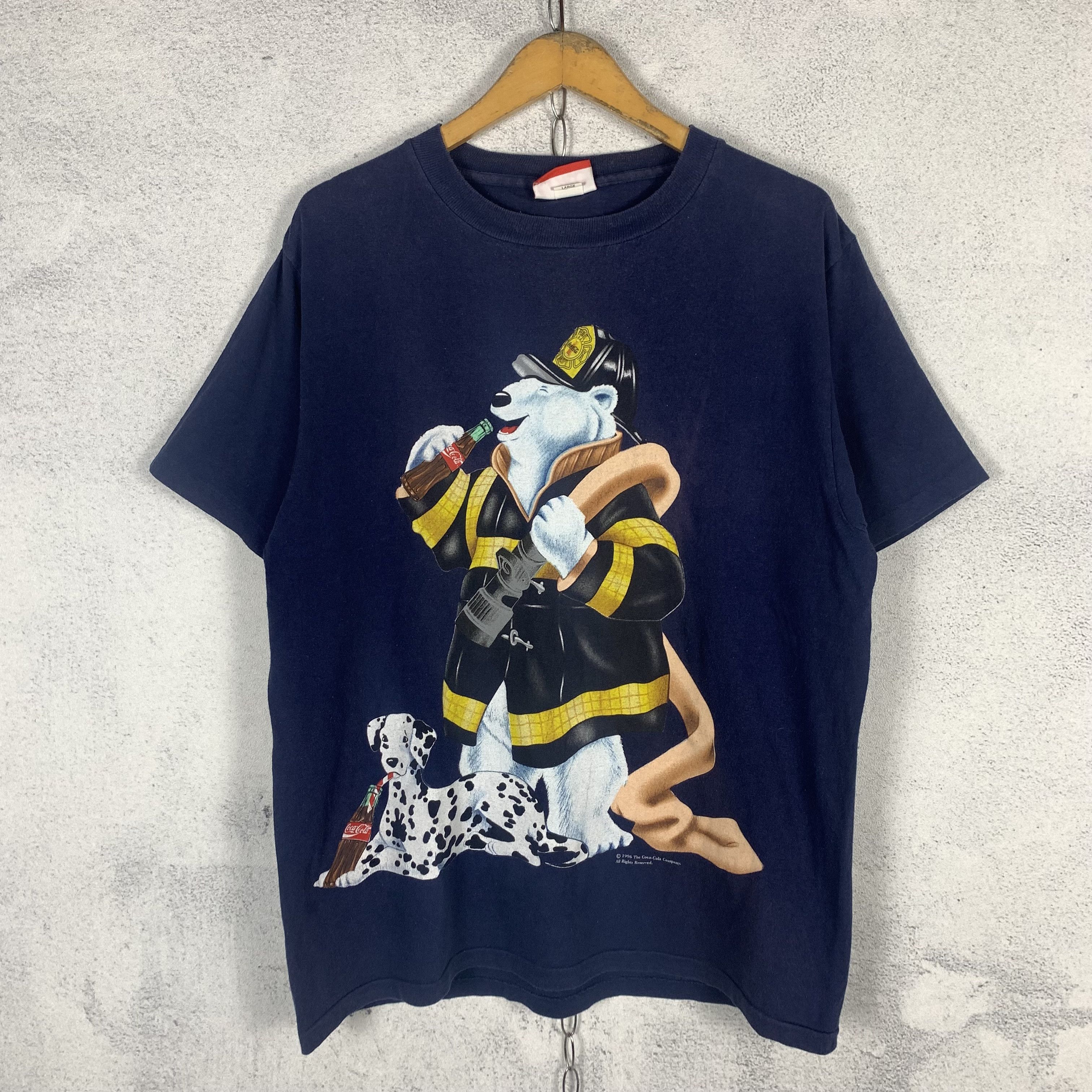 Coca Cola × Vintage 1996 Coca Cola Fire Dept Tshirt | Grailed