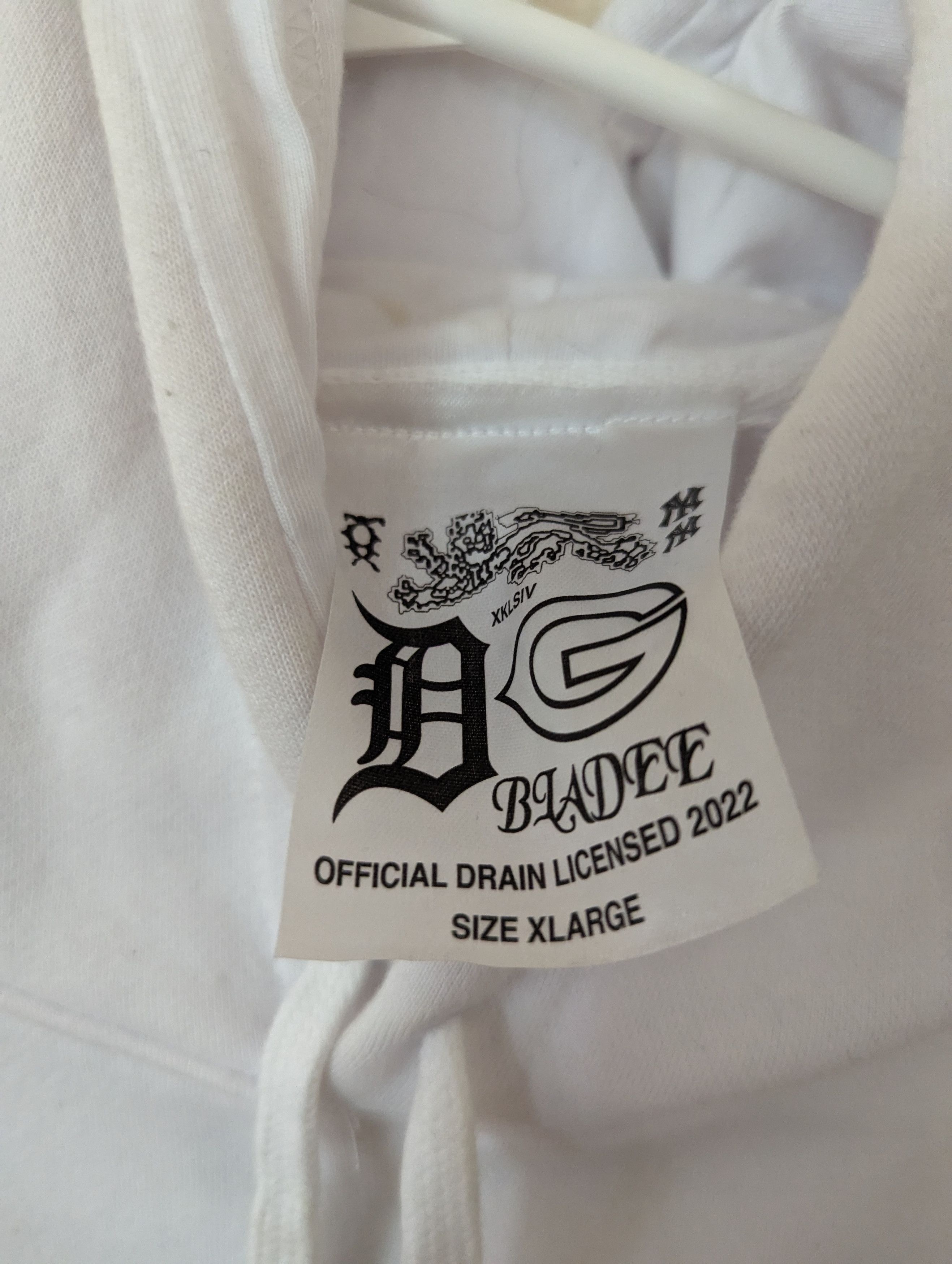 Sad Boys Bladee Face Shield NYC Popup Exclusive Hoodie White XL | Grailed