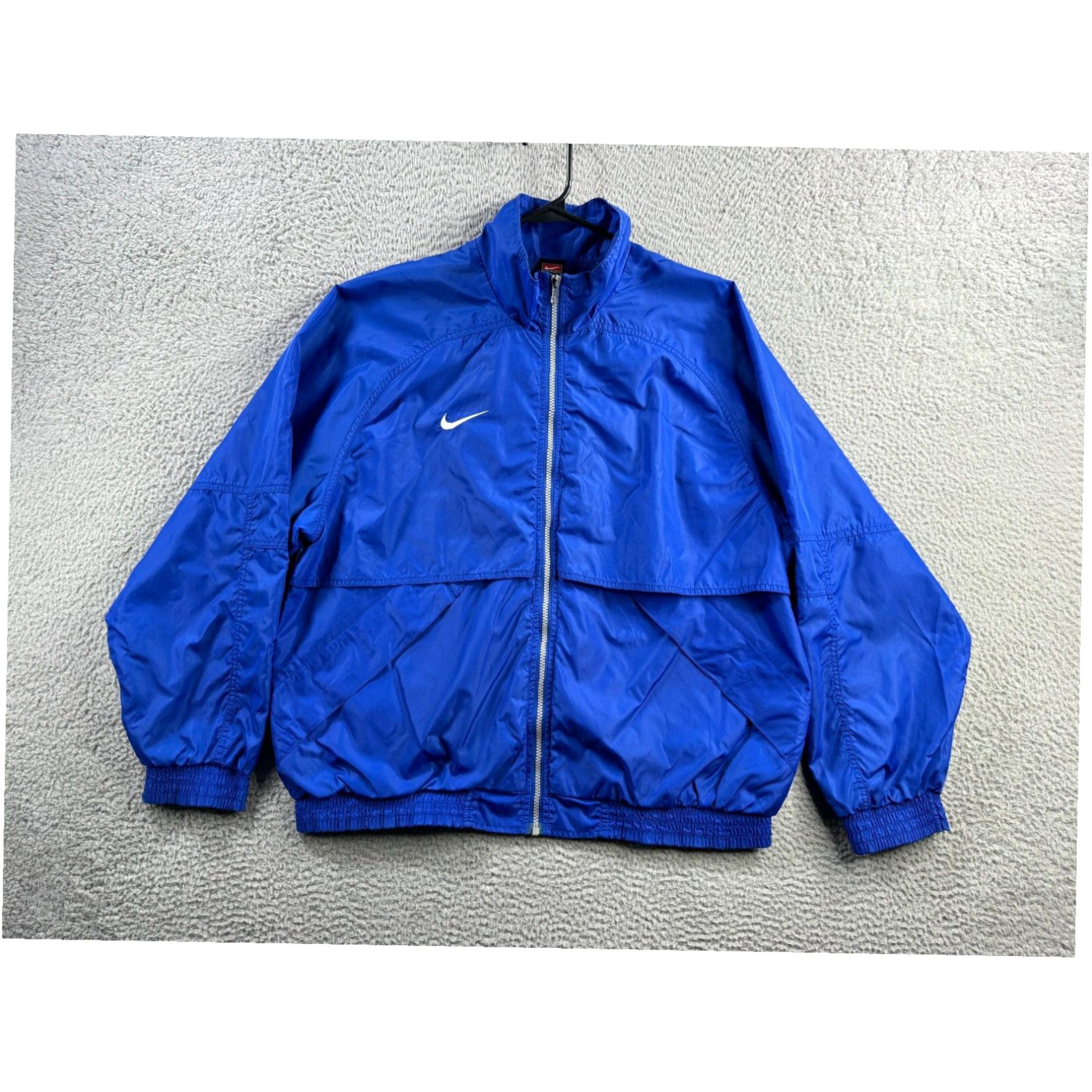 Nike Vintage Nike Jacket Mens Large Blue Windbreaker Full Zip 90s ...