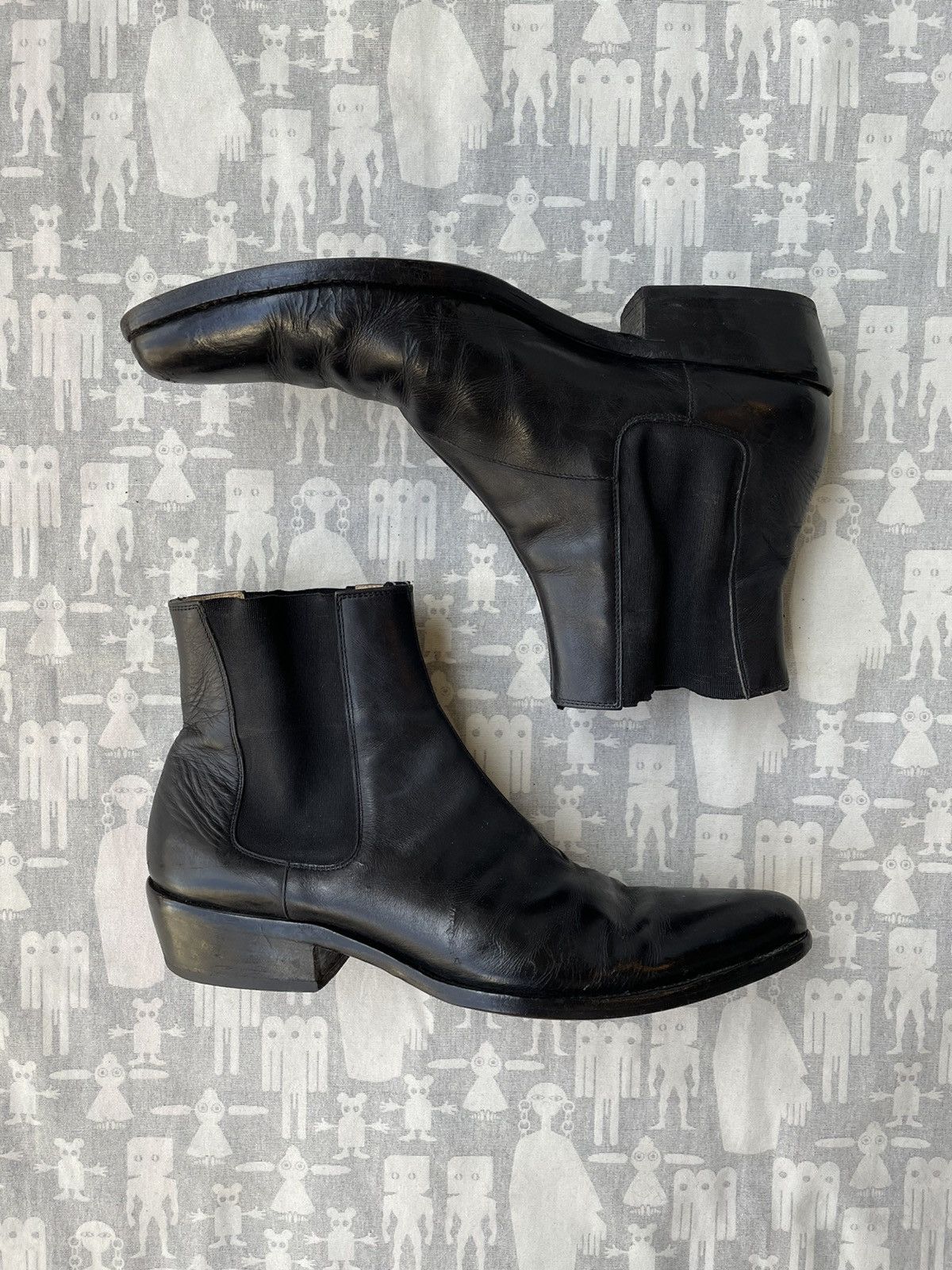 Helmut Lang Helmut Lang Cowboy Cuban Chelsea Boots SS04 | Grailed