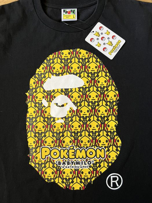 Bape Bape X Pokémon Pikachu Big Ape Head Tee | Grailed