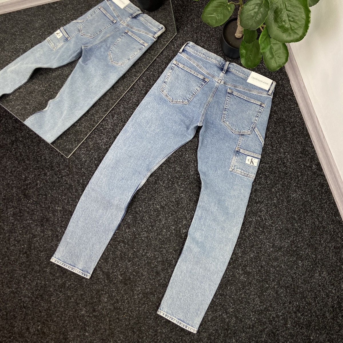 Calvin Klein VINTAGE CALVIN KLEIN TAB LOGO CARPENTER JEANS STREETWEAR ...