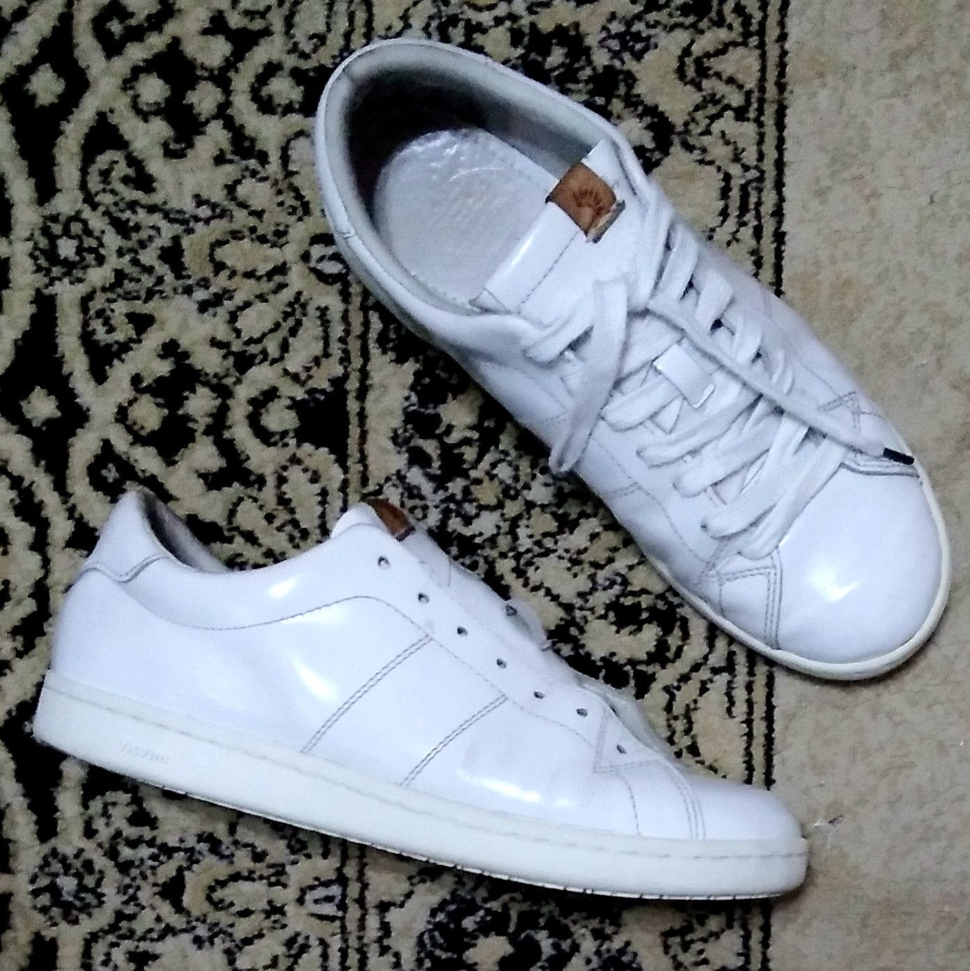 Visvim Foley folk leather white sneakers | Grailed