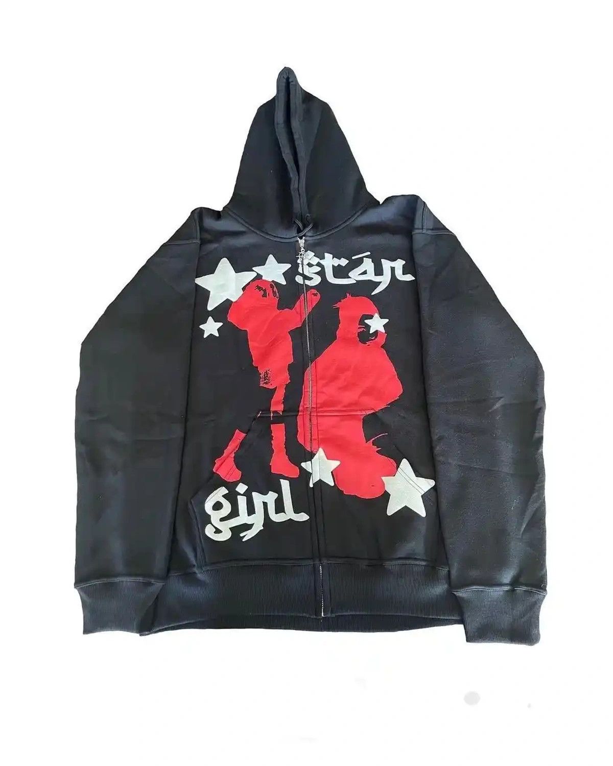 Vintage Punk Y2K Arabic Star Girl Zip Up Hoodie | Grailed