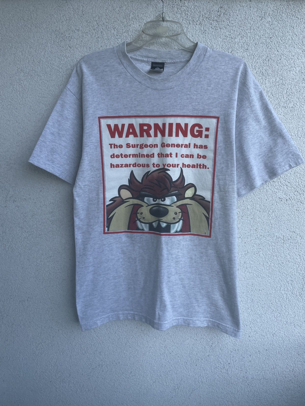 Vintage Vintage Taz Tasmanian Tiger Looney Tunes Warning Tshirt 90s ...