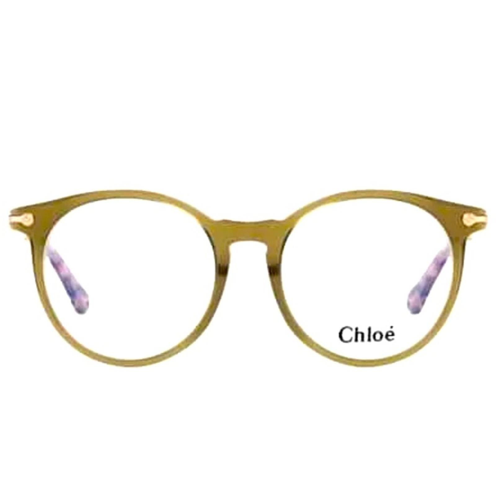Chloe CHLOE 52mm frames Khaki green Mod Rectangle Full Plastic Rim ...