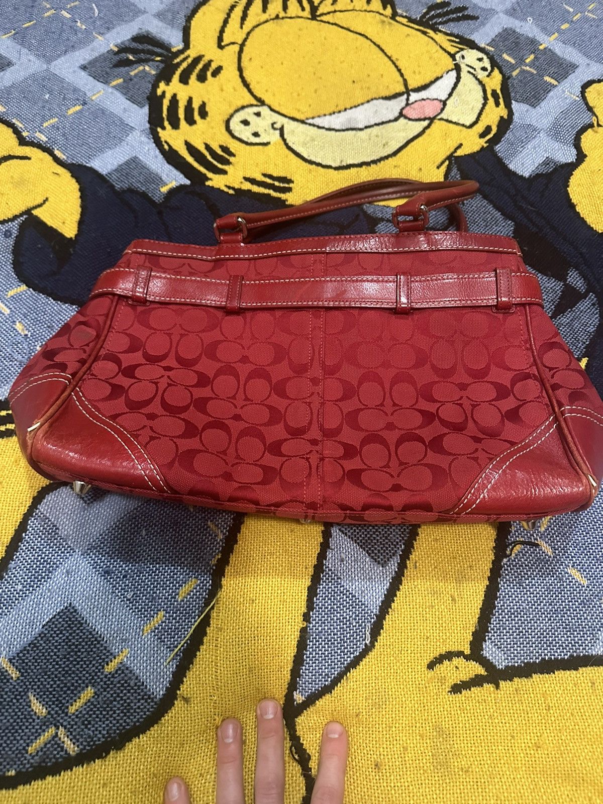 Vintage Vintage Coach Red Cherry Monogram Shoulder Bag | Grailed