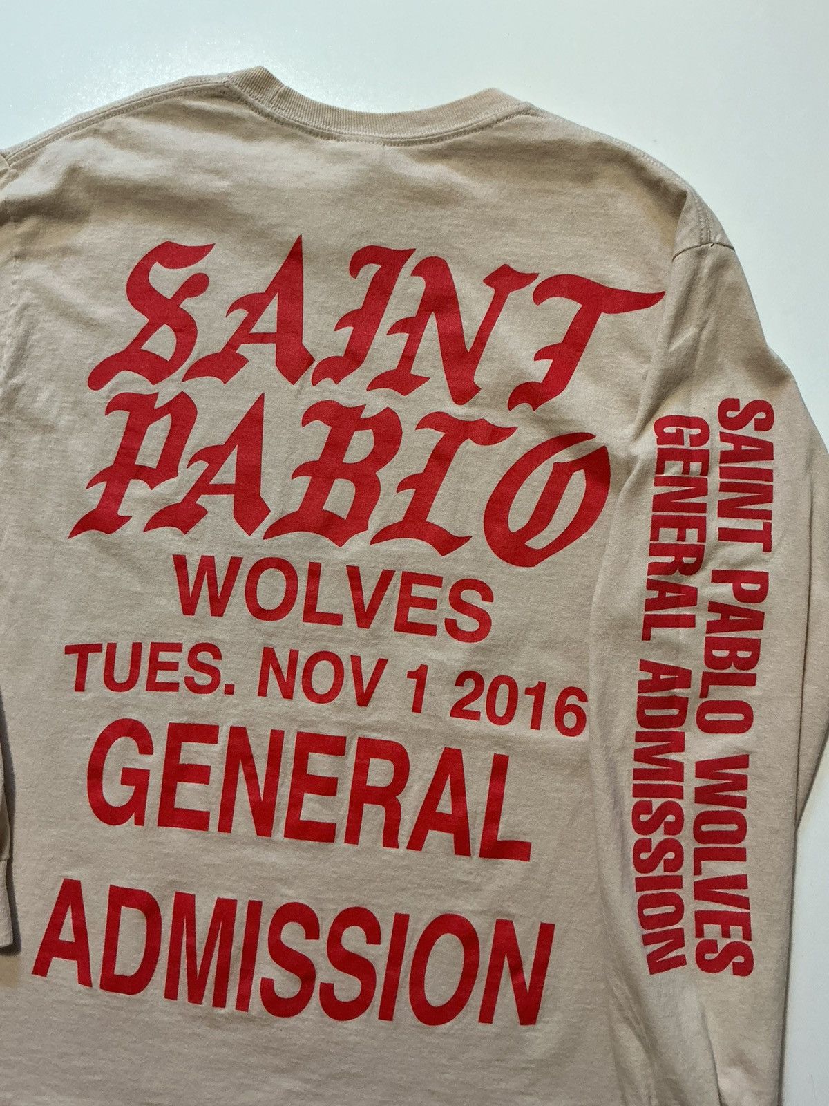 Kanye West Kanye West YE Yeezy Saint Pablo Wolves General Tour T-Shirt ...