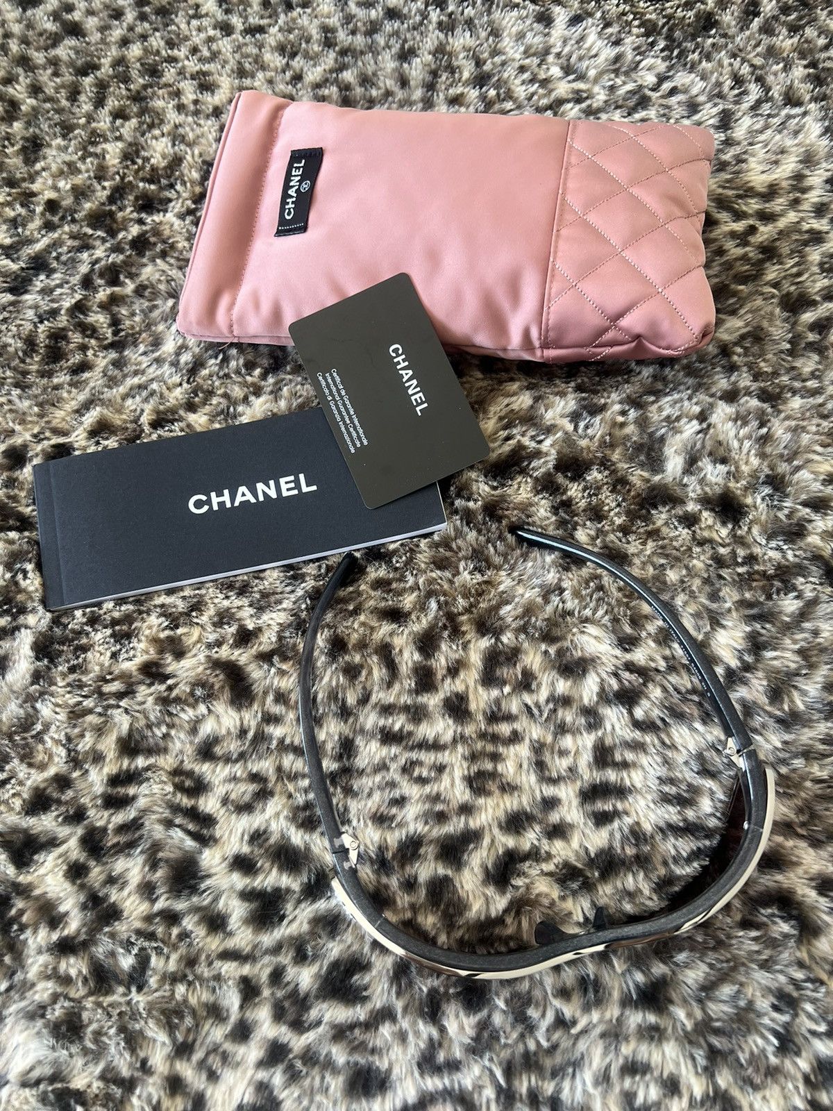 Chanel Chanel shield sunglasses Nylon Crystal logo CC | Grailed