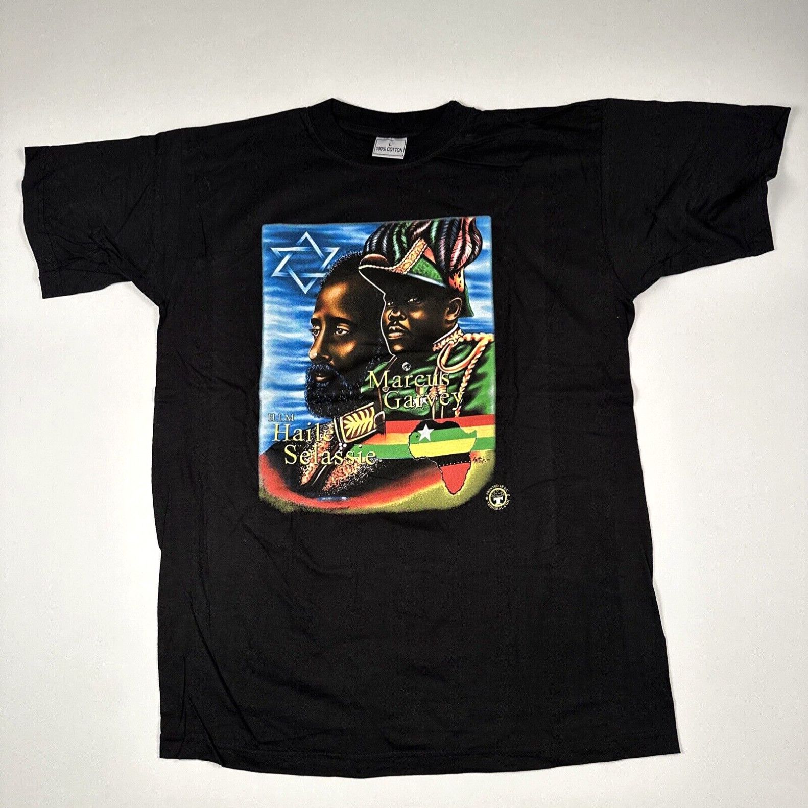 Vintage Vintage 90s Rastafarian Shirt Large DRY ROT Rastafari Marcus ...