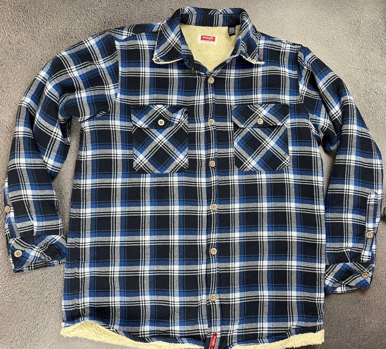 Flannel × Vintage × Wrangler WRANGLER Trail Checkered Flannel Shirt ...