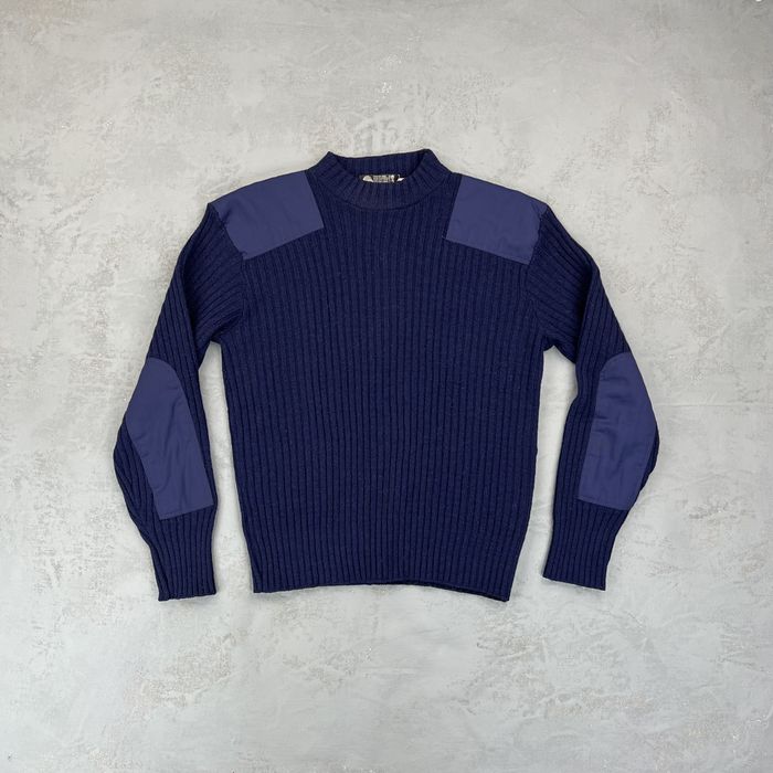 Vintage Vintage Navy Blue Wool Rib Knit Commando Sweater | Grailed