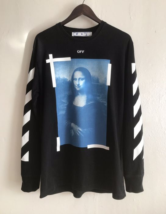 Off-White Off-white Mona Lisa Graphic Print L/S Tee Arrow Logo T-shirt ...