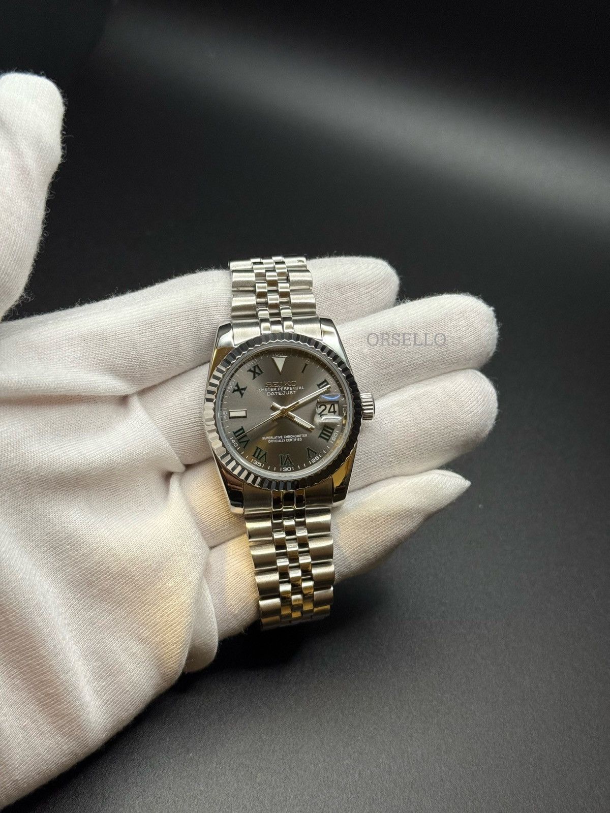 Seiko Seiko watch mod datejust wimbledon 36mm | Grailed