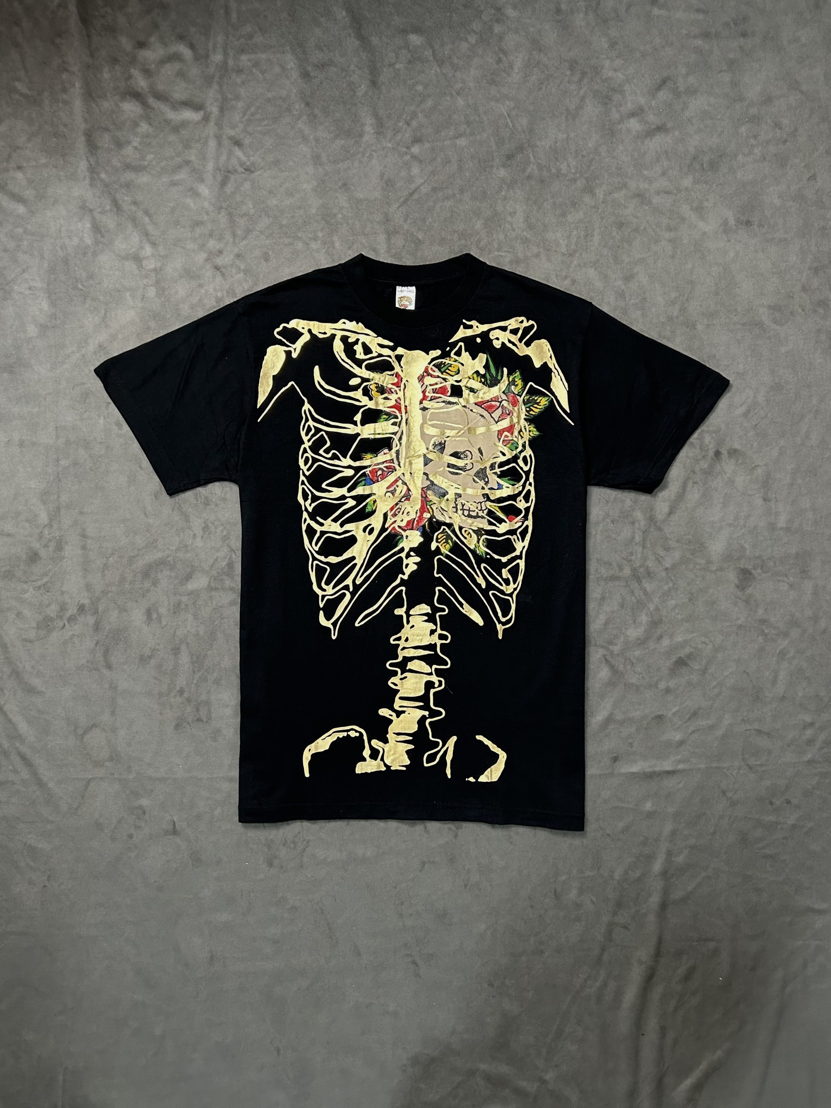 Ed Hardy Vintage Ed Hardy Skull Skeleton Print Red T-Shirt Black M ...