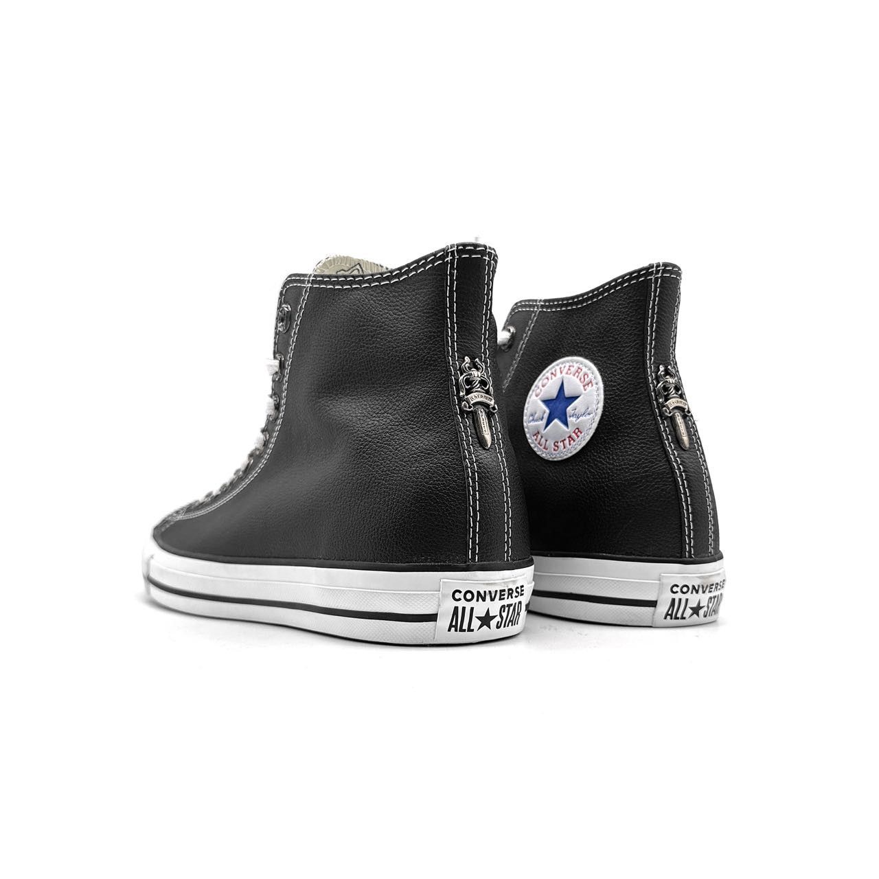 Chrome Hearts × Converse Chrome Hearts Converse Silver Sword Leather ...