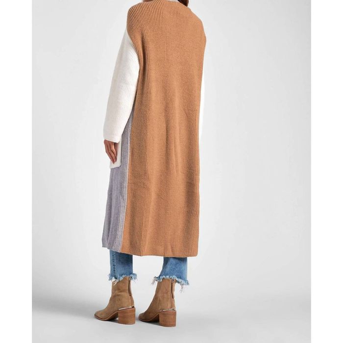 Elan Giulia Long Block Cardigan In Multi Grailed