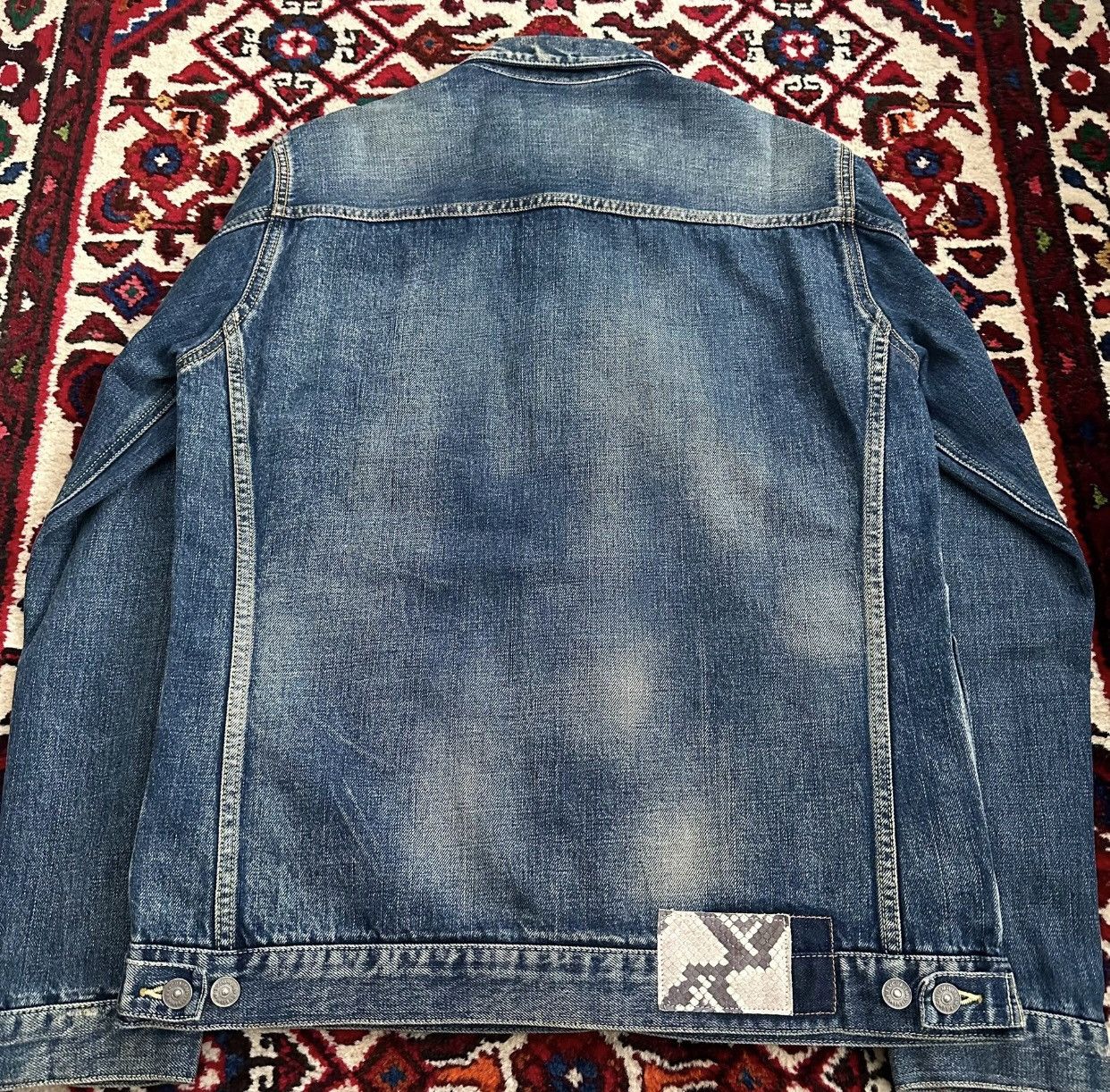 Visvim Visvim 101 11aw snakeskin yellow mud denim jacket | Grailed