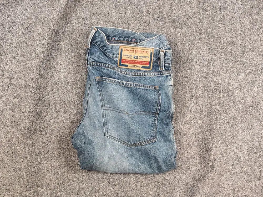 Diesel Diesel industry denim division Faded Blue Straight Jeans | Grailed