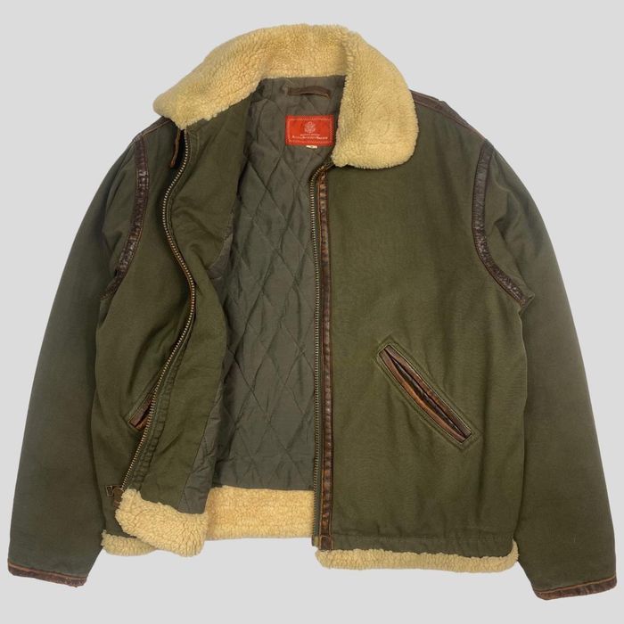 Avirex Avirex late 80’s Nylon & Leather Aviator Bomber Jacket - M | Grailed