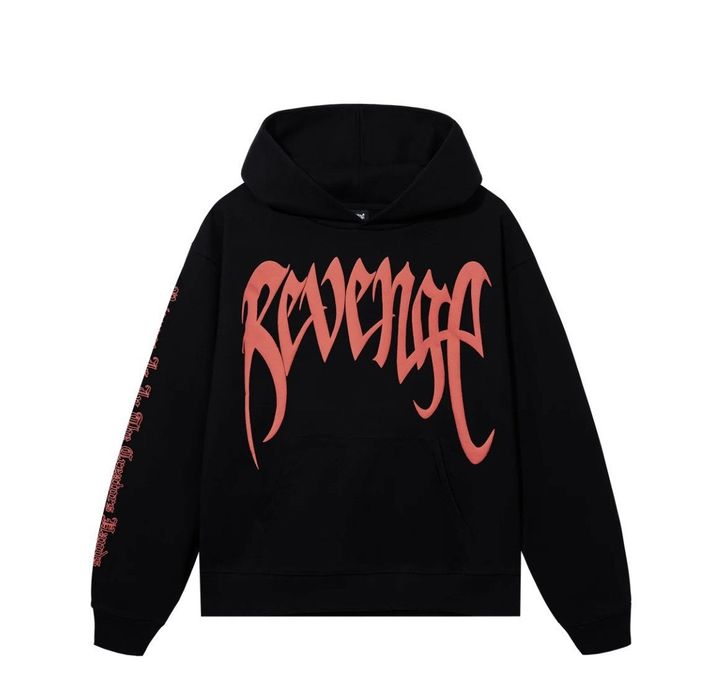 Revenge REVENGE ARCH LOGO PUFF PRINT RED AND BLACK | Grailed