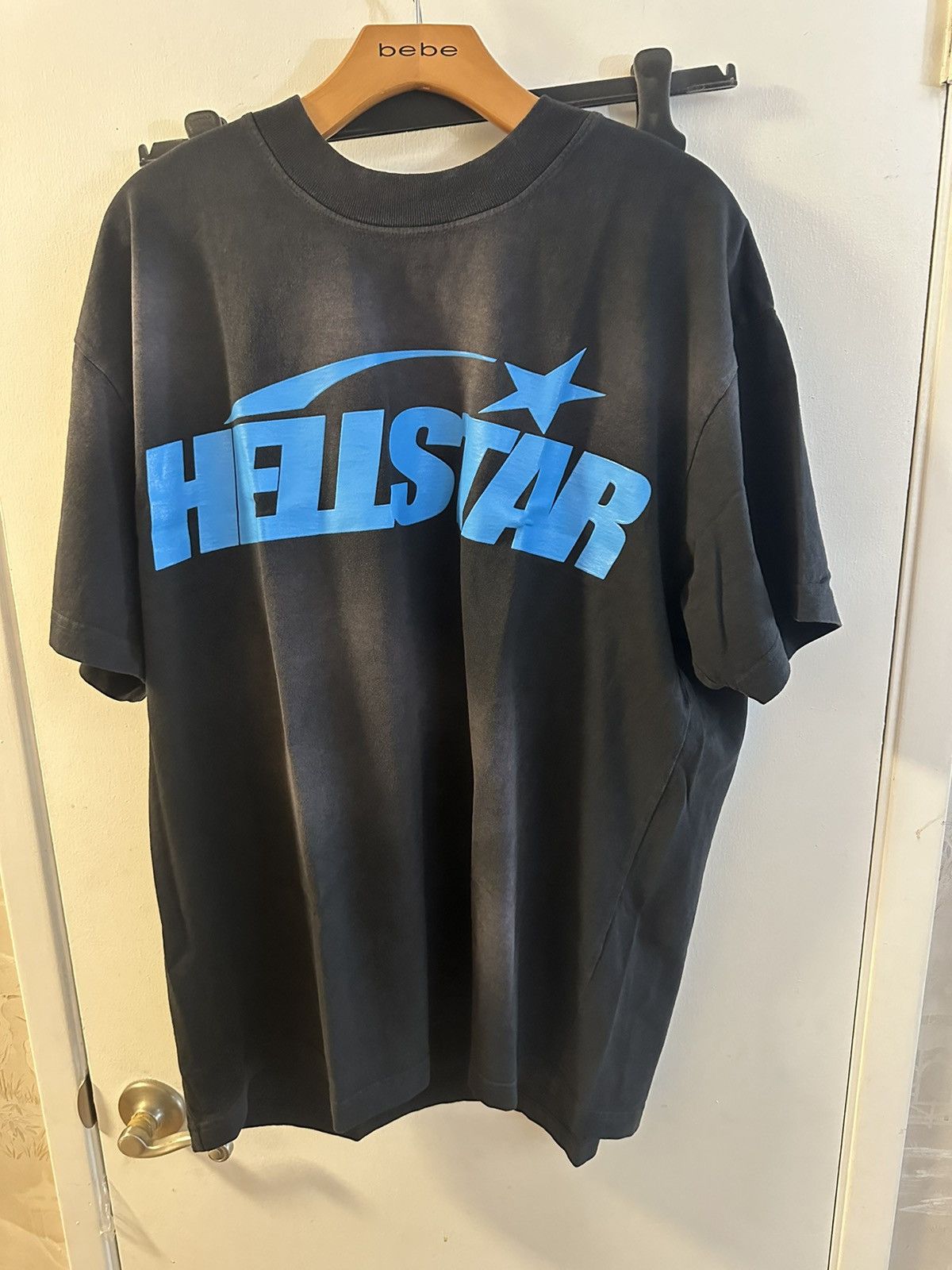 HELLSTAR Hellstar classic gel logo t shirt black blue size large | Grailed