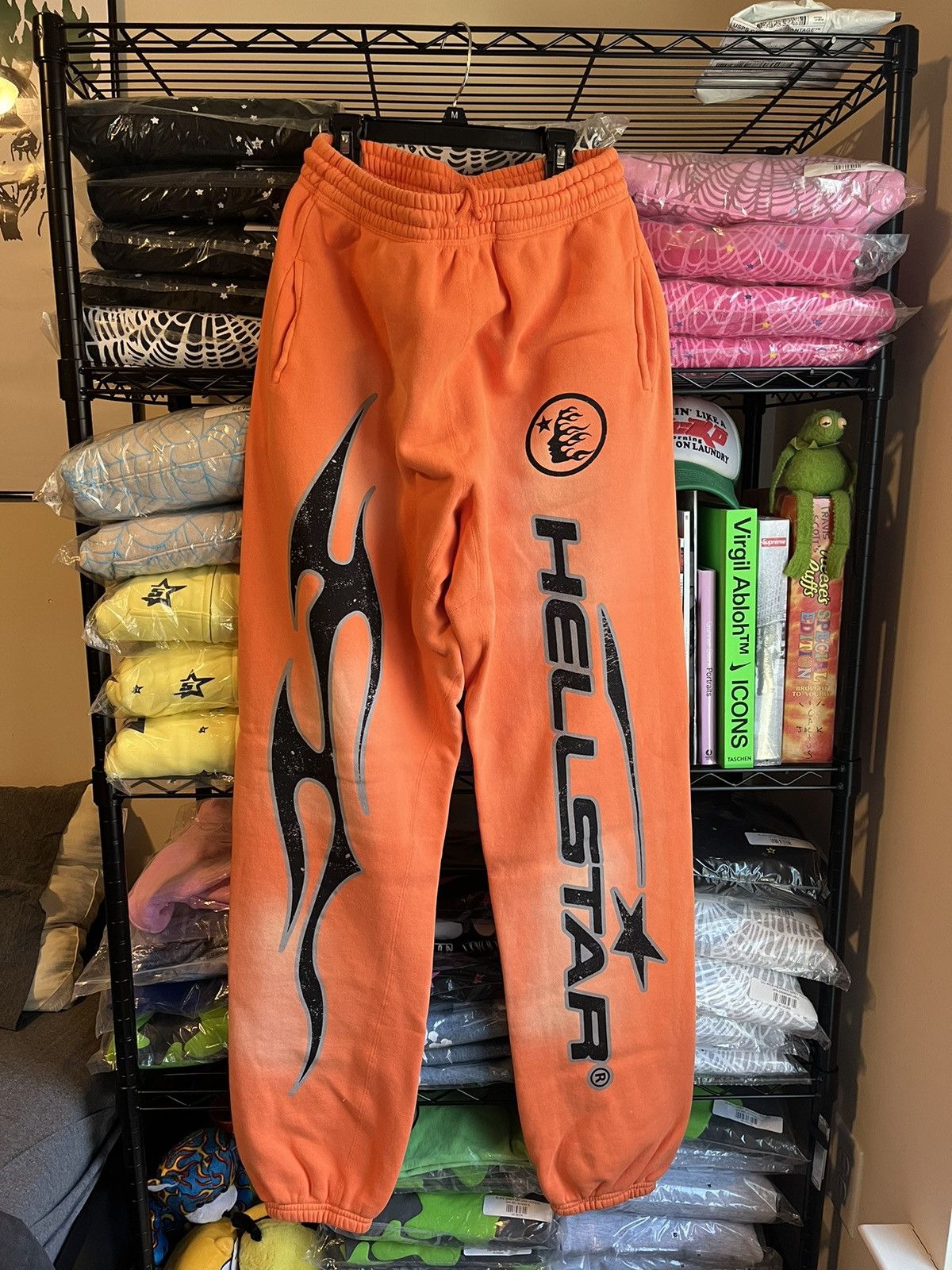 Designer HELLSTAR Fire Sweatpants ‘Orange’ | Grailed