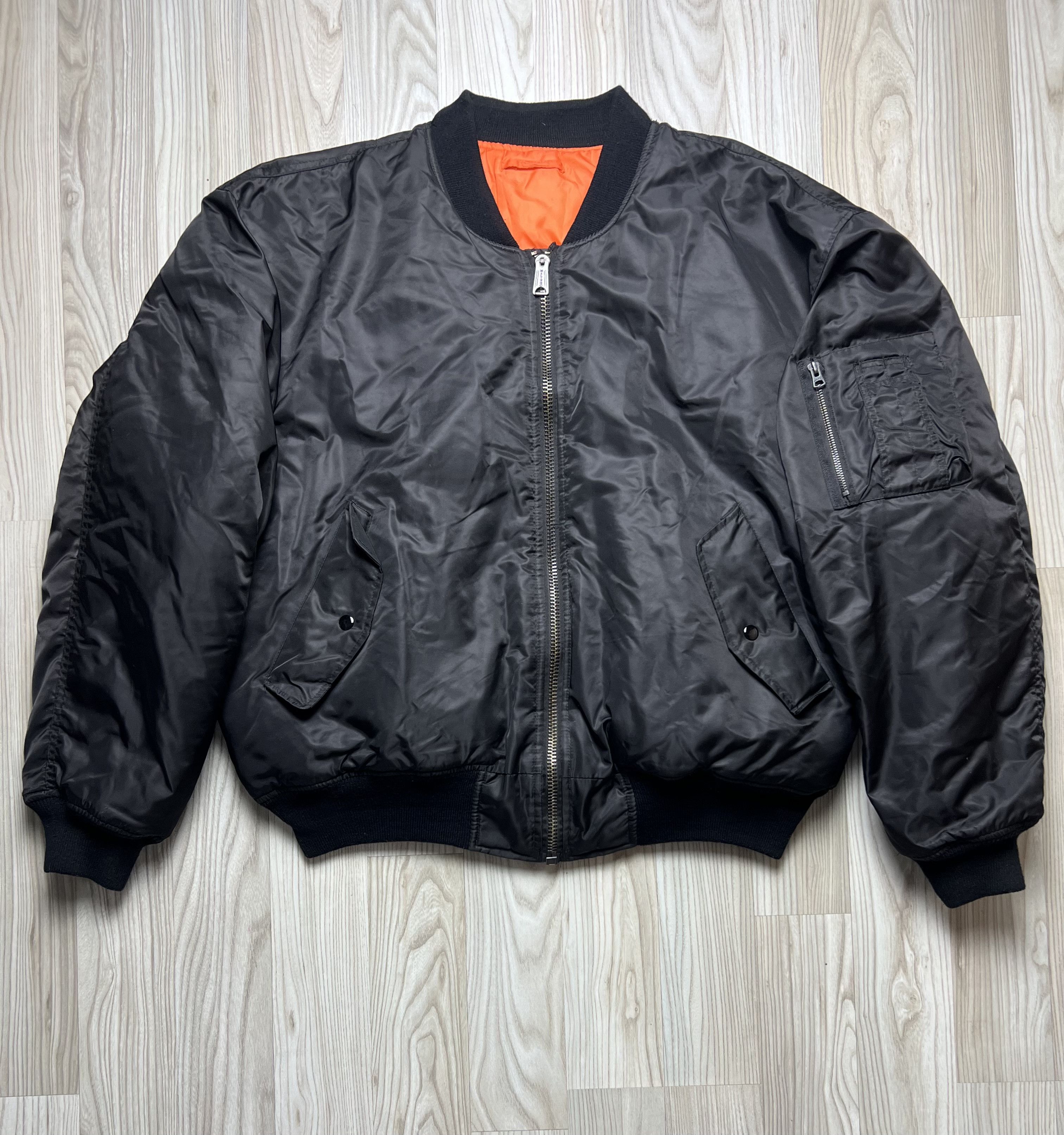 Vintage Vintage MA-1 Oversize Black Military Bomber Jacket 🔥💥 | Grailed