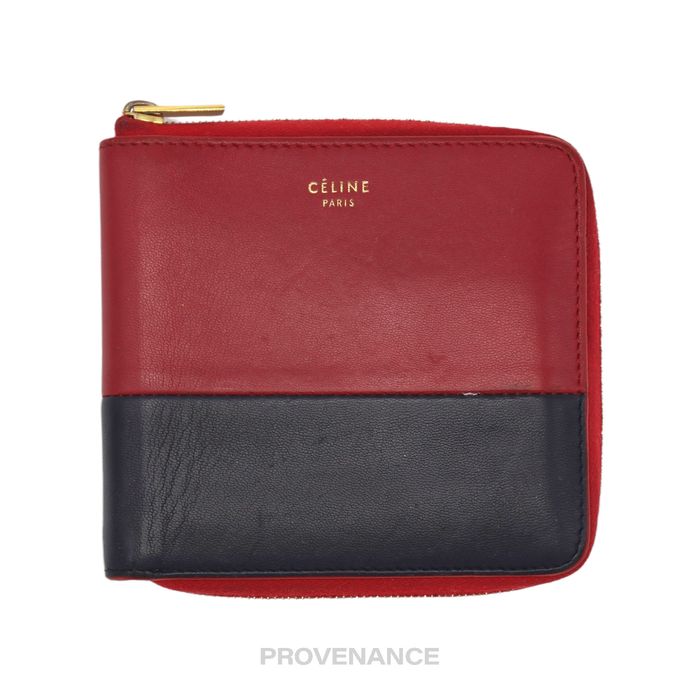 Celine 🔴 Celine Compact Zip Wallet - Red/Navy | Grailed