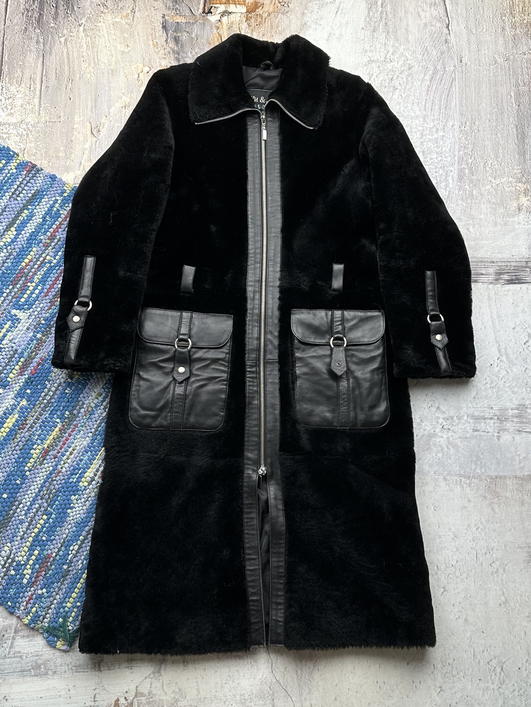 Leather Jacket × Sheepskin Coat × Vintage Vintage Leather and Sheepskin ...