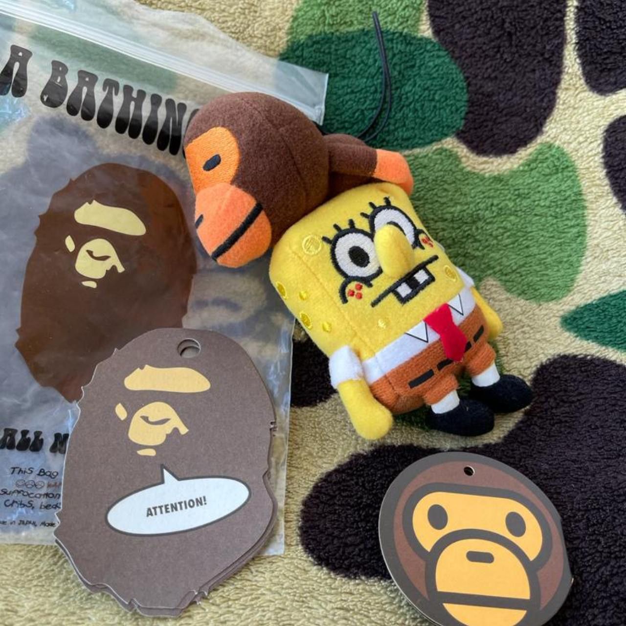 Bape Bape x SpongeBob Baby Milo Keychain | Grailed