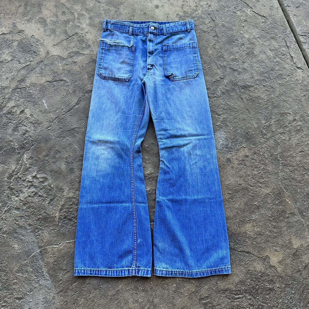 Vintage Vintage 1960s Seafarer Bell Bottom Flared Distressed Jeans ...